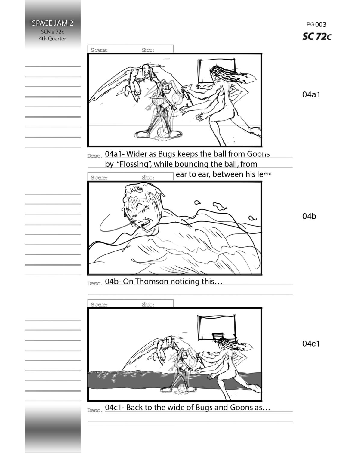 Storyboard Space Jam 2 Mobile – Murray Studios Adobewan