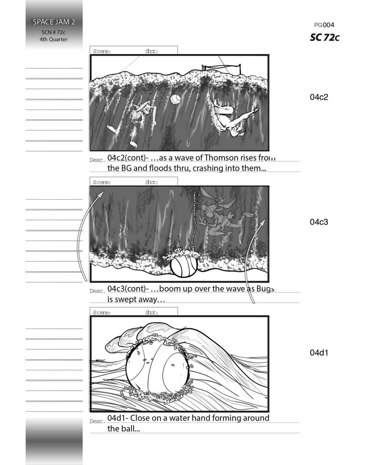 Storyboard Space Jam 2 Mobile – Murray Studios Adobewan