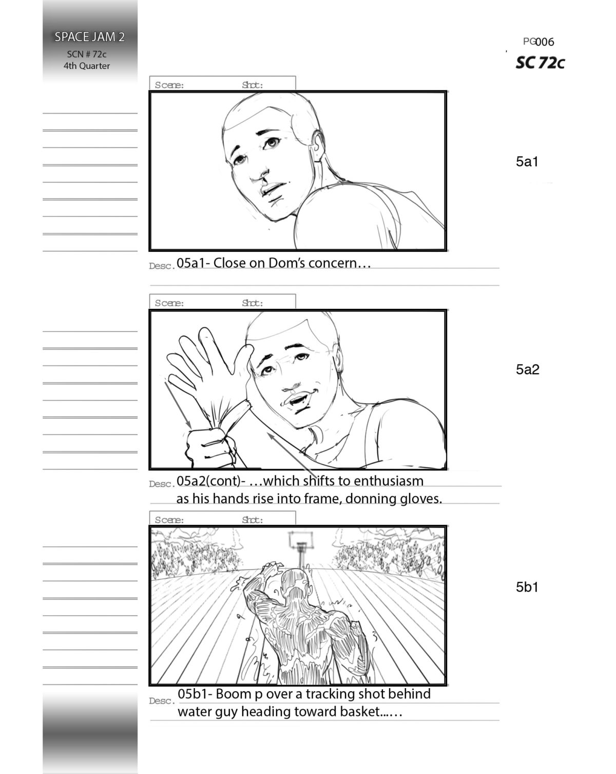 Storyboard Space Jam 2 Mobile – Murray Studios Adobewan