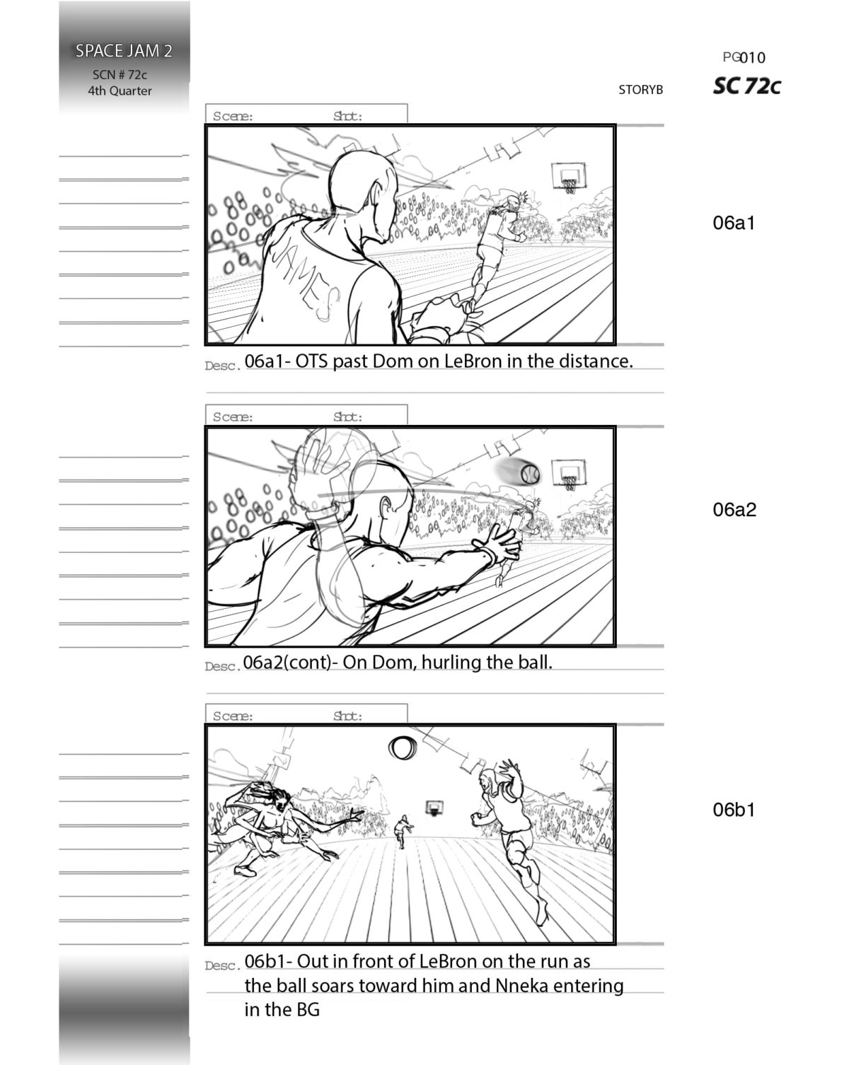 Storyboard Space Jam 2 Mobile – Murray Studios Adobewan