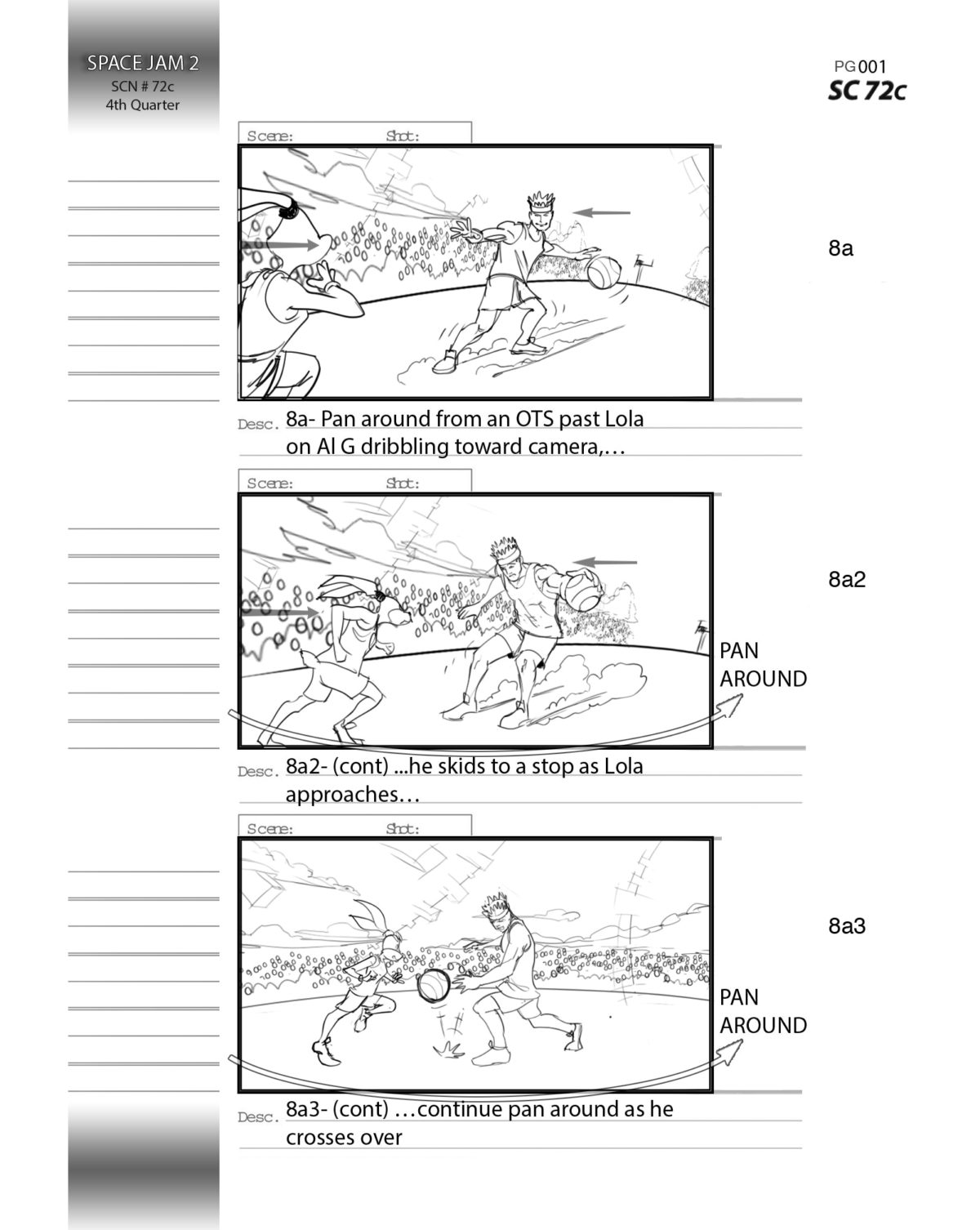 Storyboard Space Jam 2 Mobile – Murray Studios Adobewan