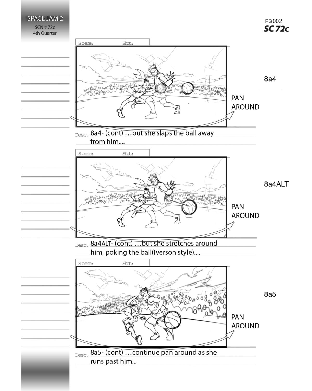 Storyboard Space Jam 2 Mobile – Murray Studios Adobewan
