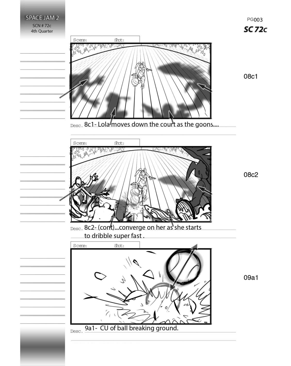 Storyboard Space Jam 2 Mobile – Murray Studios Adobewan