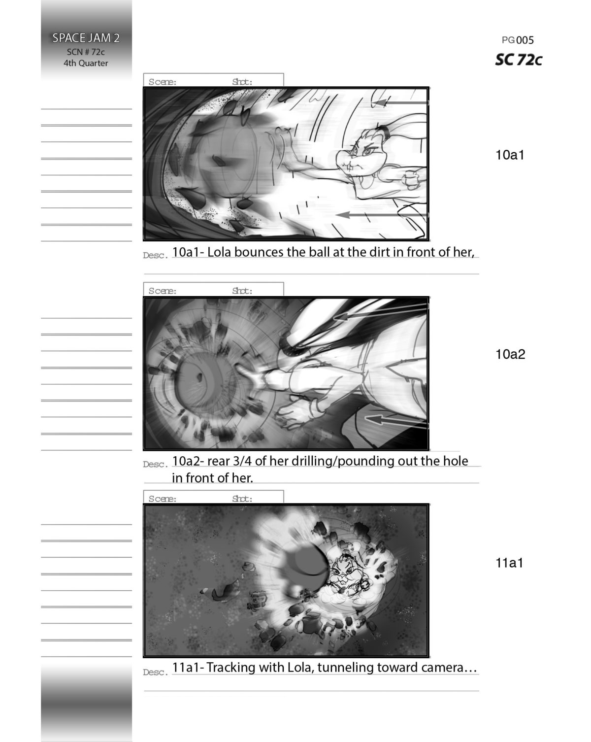 Storyboard Space Jam 2 Mobile – Murray Studios Adobewan