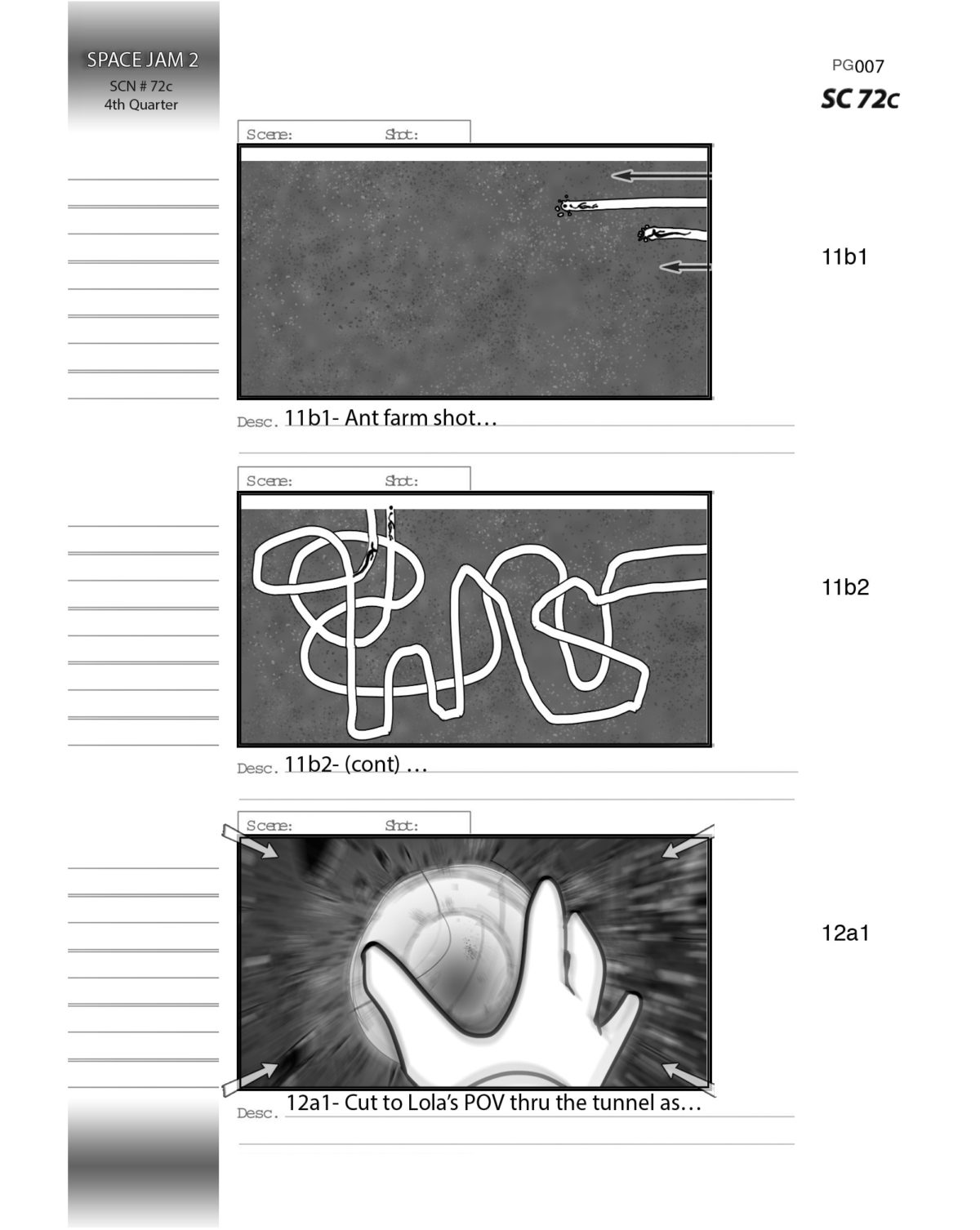 Storyboard Space Jam 2 Mobile – Murray Studios Adobewan